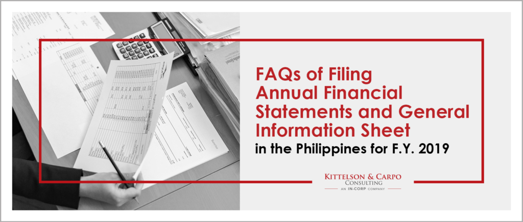 Filing Annual Financial Statements & General Information Sheet