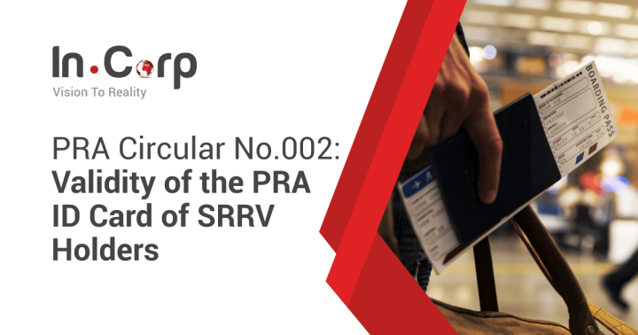 SRRV Latest Advisory: PRA Circular No. 002